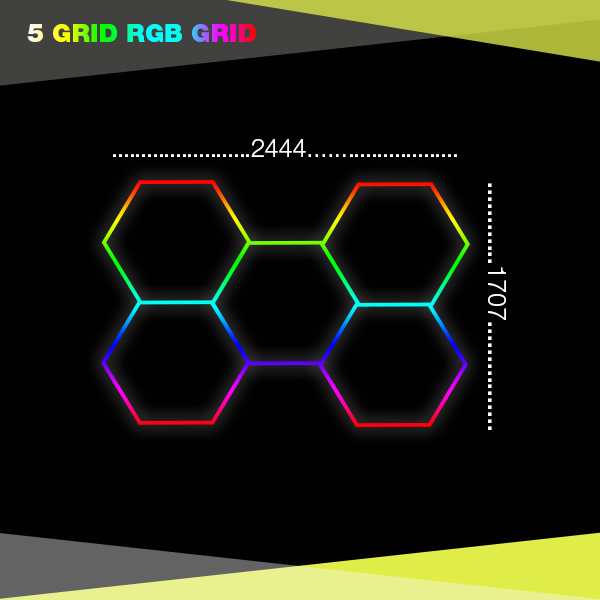 SD Hexagon Lighting RGB 5 Grid System - Sound Dynamics