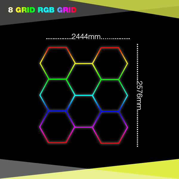SD Hexagon Lighting RGB 8 Grid System - Sound Dynamics