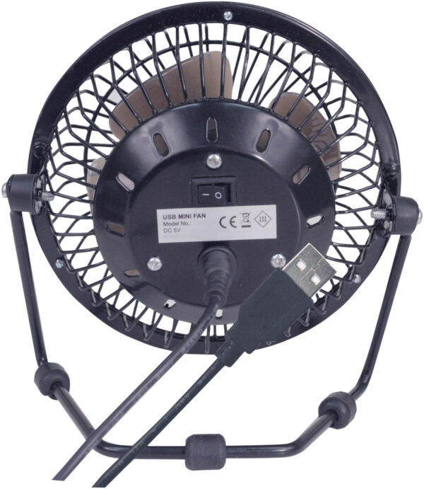 Prem-I-Air Mini 4" Adjustable USB Cooling Desk Fan With Stand (Black ...