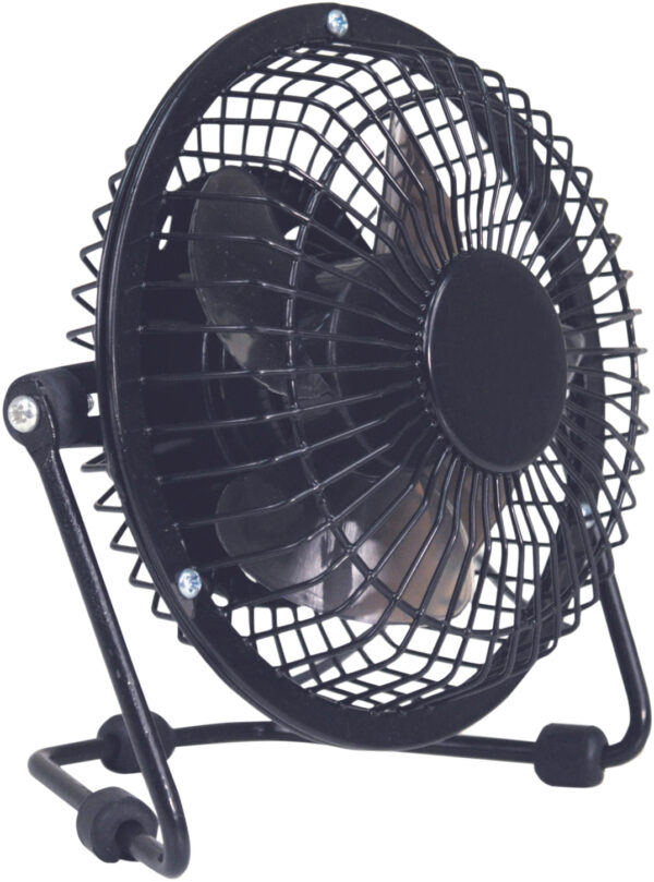 Prem-I-Air Mini 4" Adjustable USB Cooling Desk Fan With Stand (Black ...