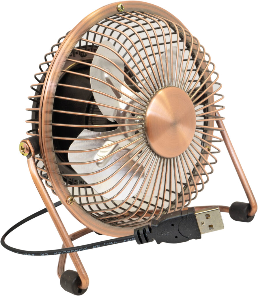 Prem-I-Air Mini 4" Adjustable USB Cooling Desk Fan With Stand (Cooper ...